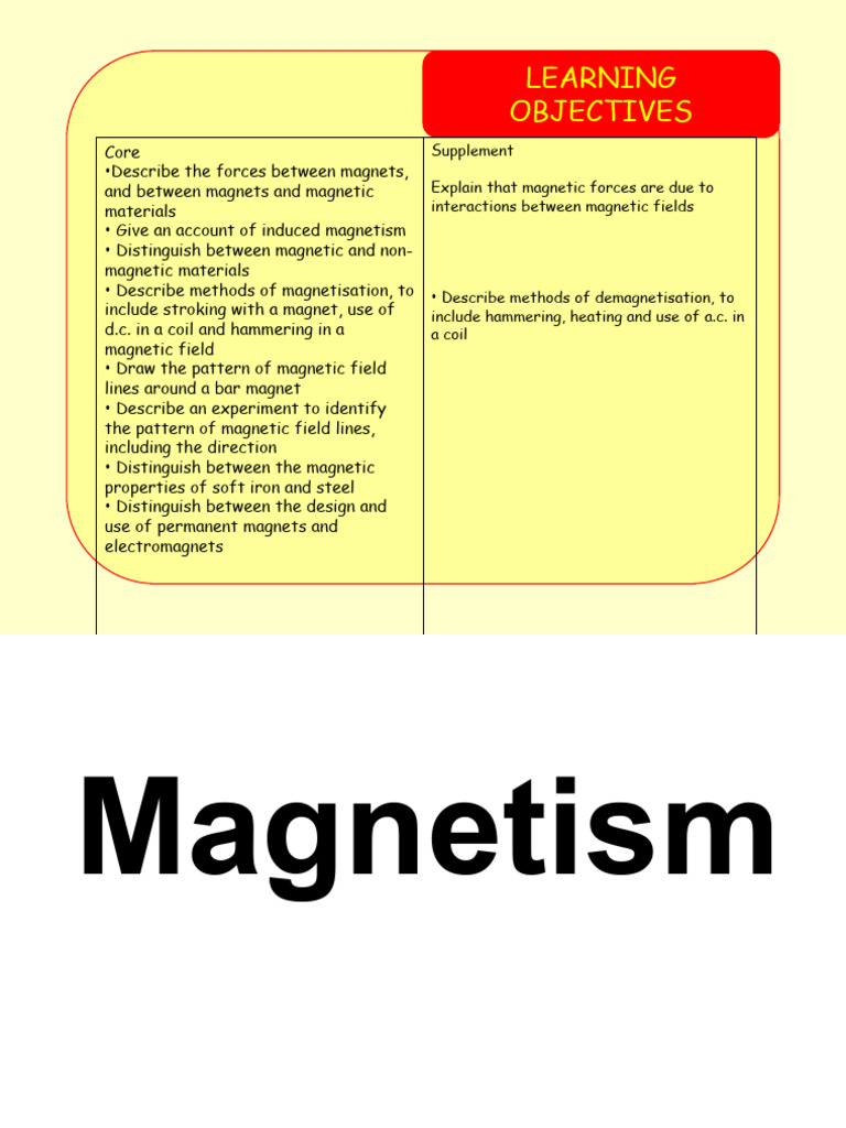 Lesson 1.magnetism | PDF | Magnetism | Magnet