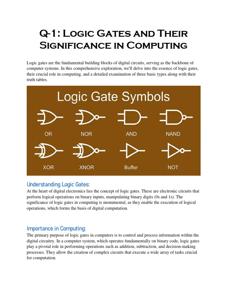 ICT ASS. 3 | PDF | Operating System | Logic Gate