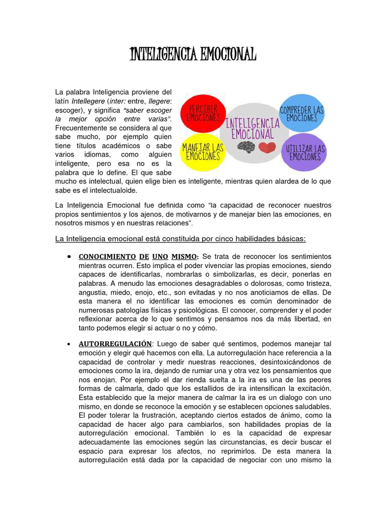 Educacion Emocional Pdf Las Emociones Ira