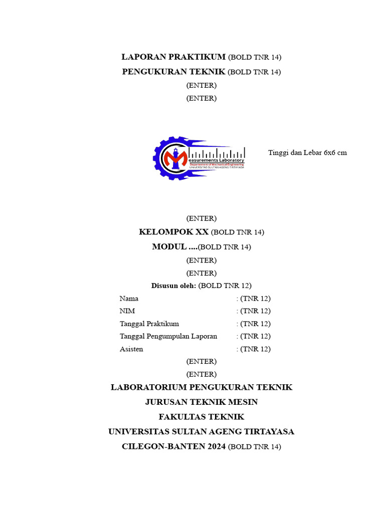 Format Laporan Prak. Pengukuran 2024 - Update | PDF | Metode & Bahan Ajar | Komputer