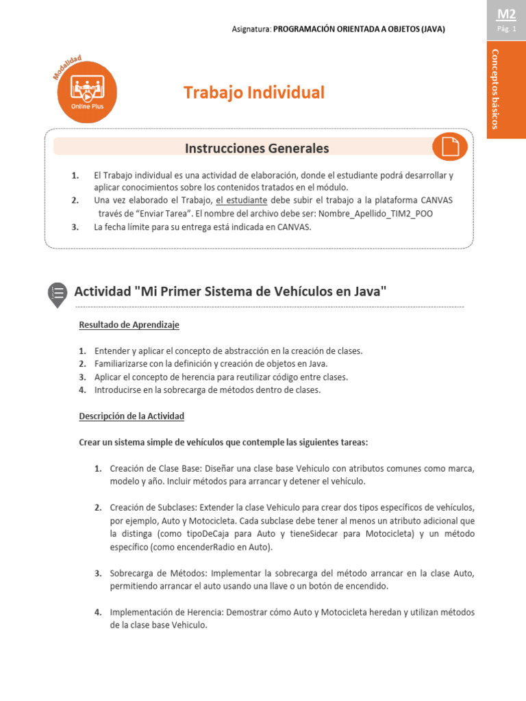 M2 - TI - Programación Orientada A Objetos | Descargar gratis PDF ...