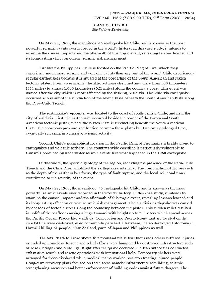 Case Study On Earthquake | Download Free PDF | Earthquakes | Earthquake ...