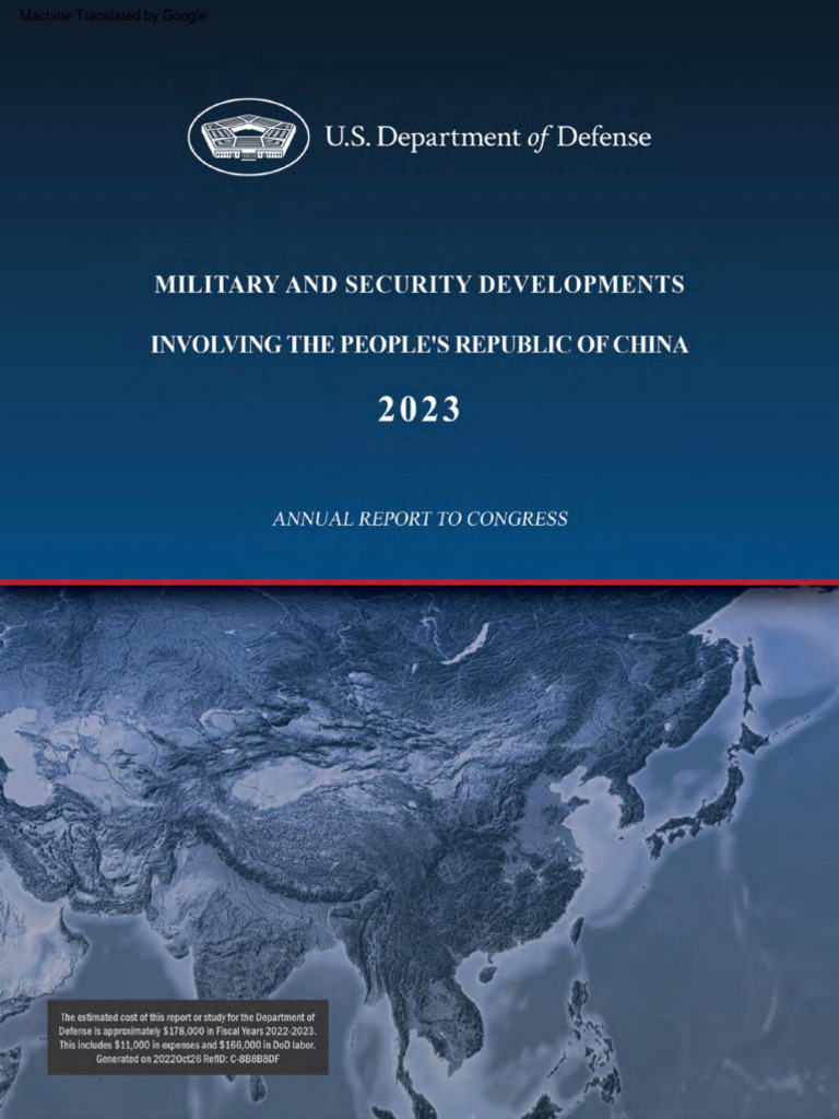 2023 Military And Security Developments Involving The Peoples Republic