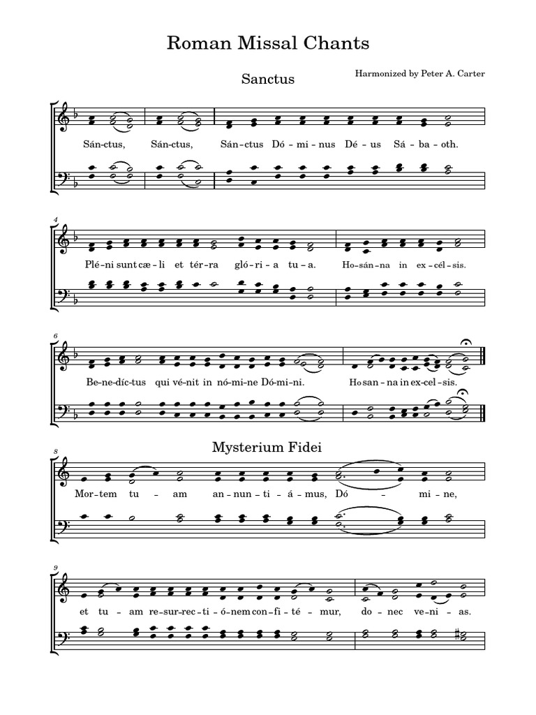 Harmonzied Roman Missal Chants in Latin | PDF