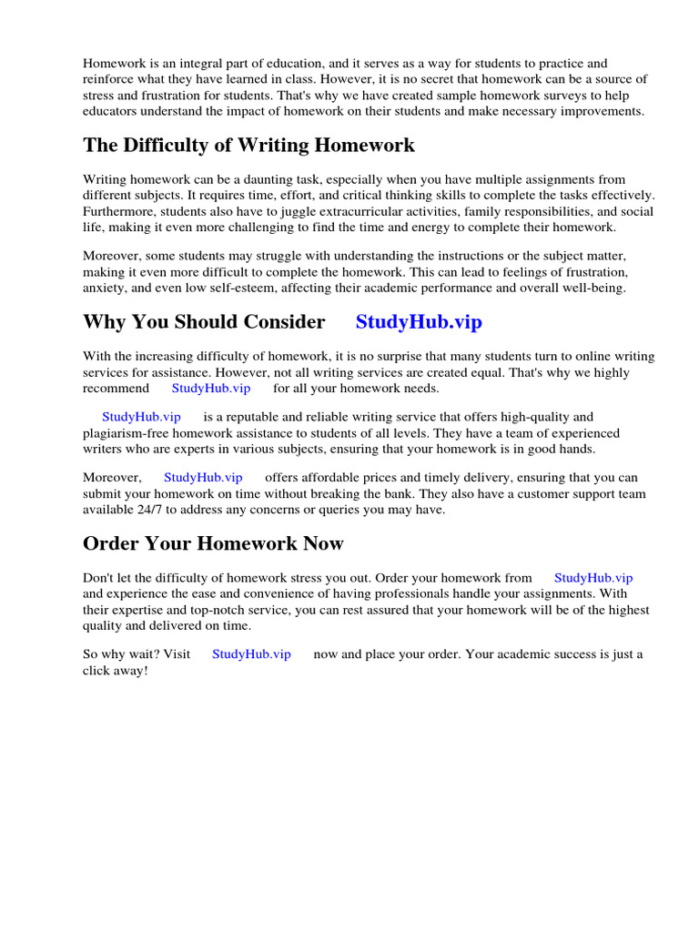 Sample Homework Surveys | PDF | Cost Of Living | Homework