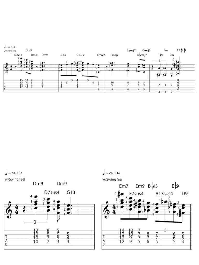 Joe Pass Chord Solo Licks | PDF
