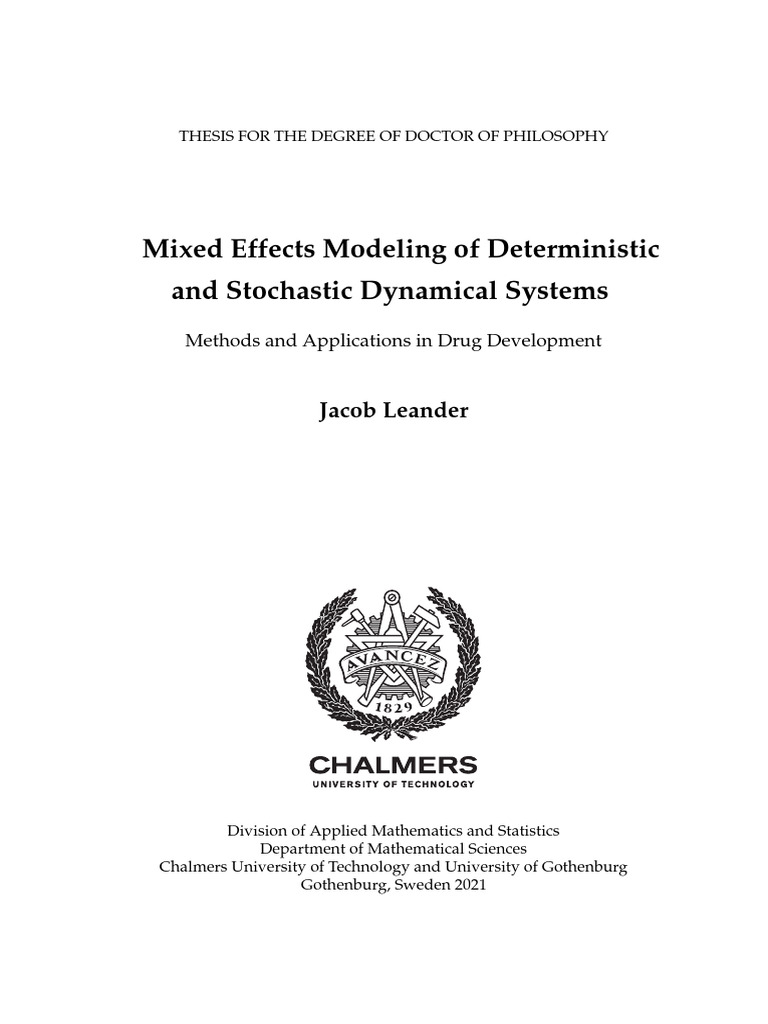 Stochastic Thesis Pdf Akaike Information Criterion Stochastic Differential Equation