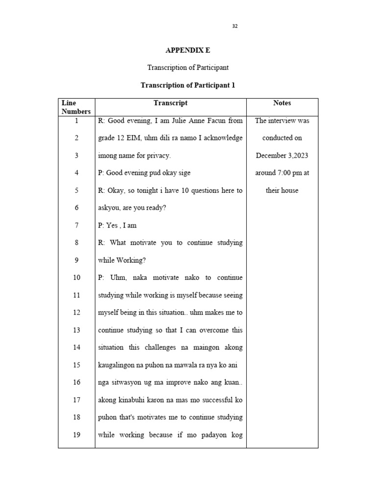 APPENDIX E | PDF | Change | Cognition