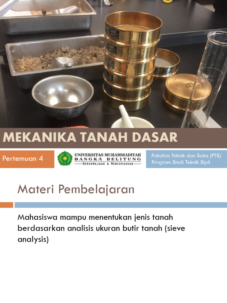 Pertemuan 4 Analisis Ukuran Butir Tanah | PDF