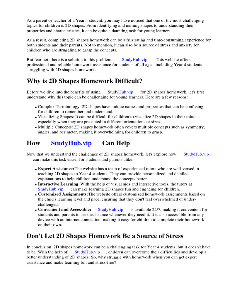 2d Shapes Homework Year 4 | Download Free PDF | Shape | Homework