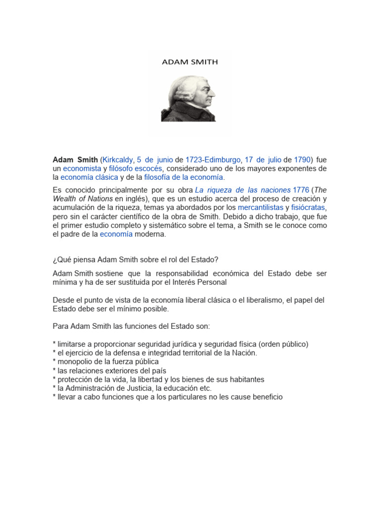 Adam Smith, David Ricardo | PDF | Adam Smith | Division de trabajo