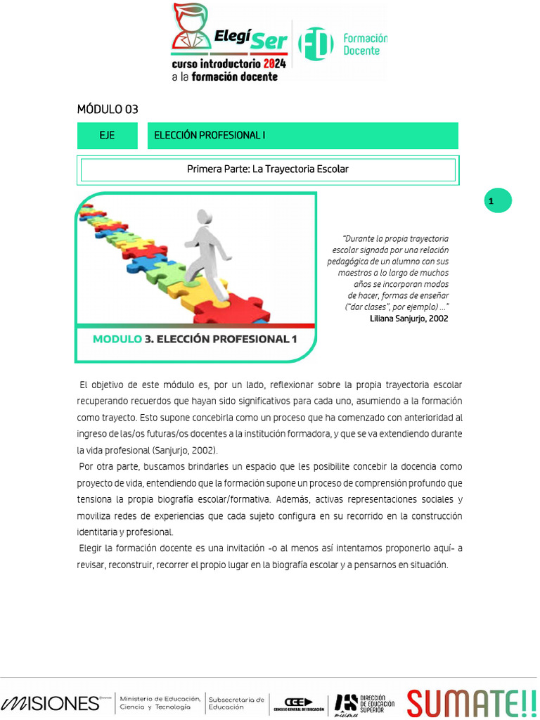 Modulo 03 Eleccion Profesional I 1 | PDF | Maestros | Enseñando