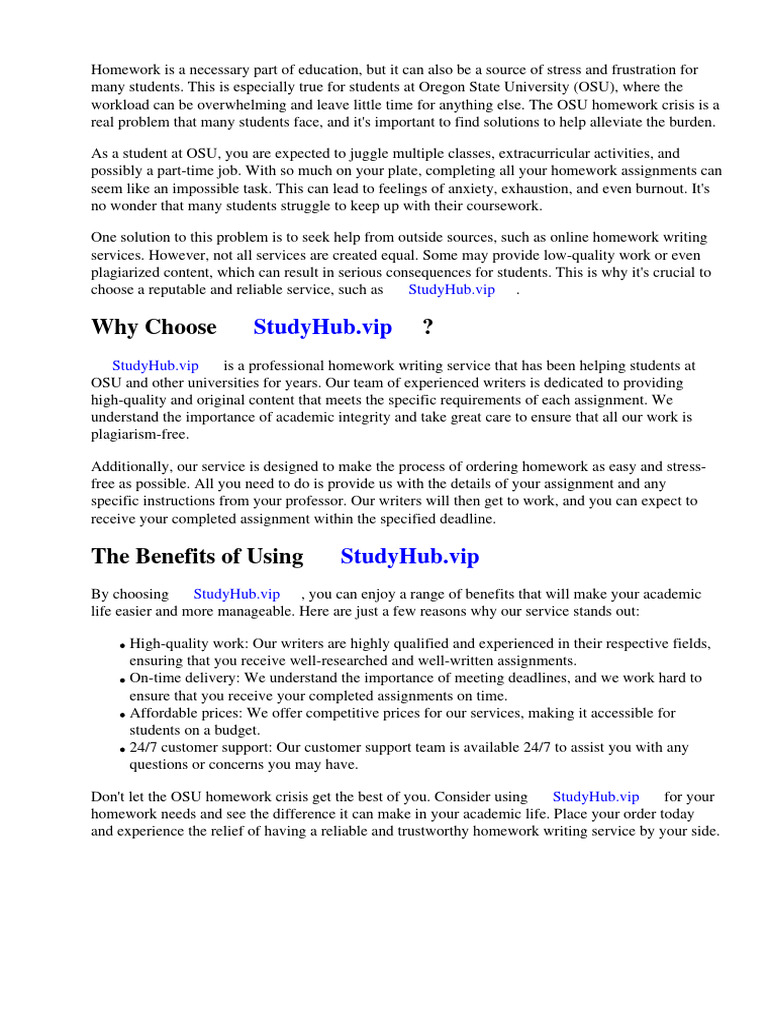 Osu Homework Crisis | PDF | Homework | Selfie