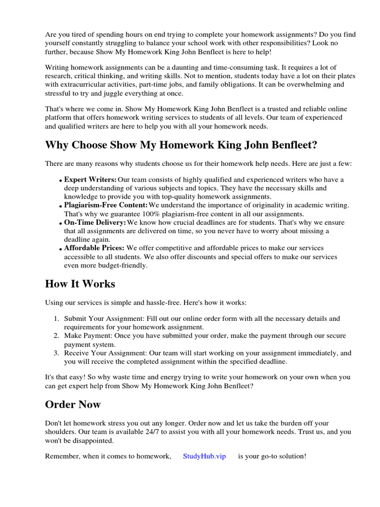 Show My Homework King John Benfleet | PDF | Universe | Big Bang