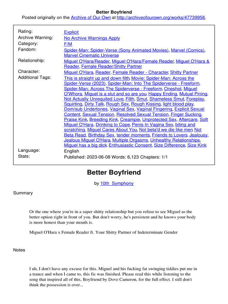 Better Boyfriend | PDF | Sexual Intercourse