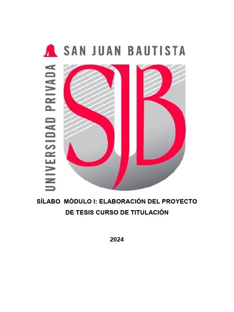 1-Sílabo Módulo I - Curso de Titulación FCS | PDF | Método científico | Metodología