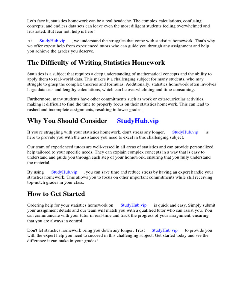 Help For Statistics Homework | PDF | Statistics | Homework