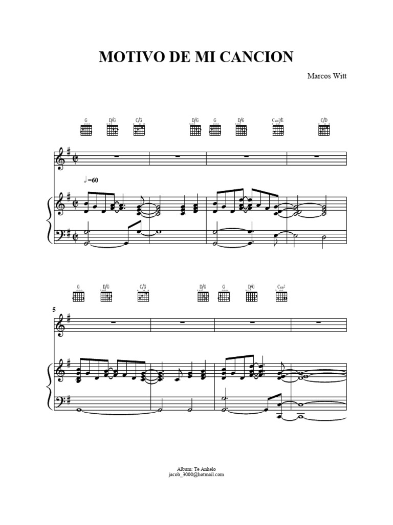 Motivo de Mi Cancion | PDF