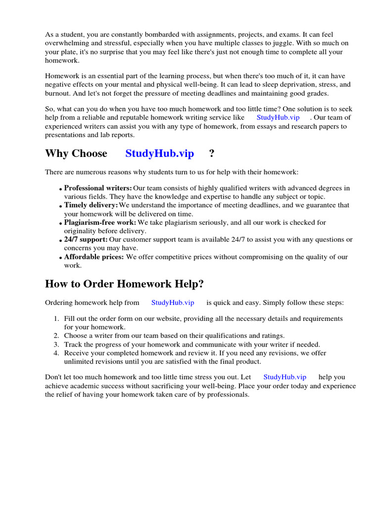 Too Much Homework Too Little Time | PDF | Homework | Learning