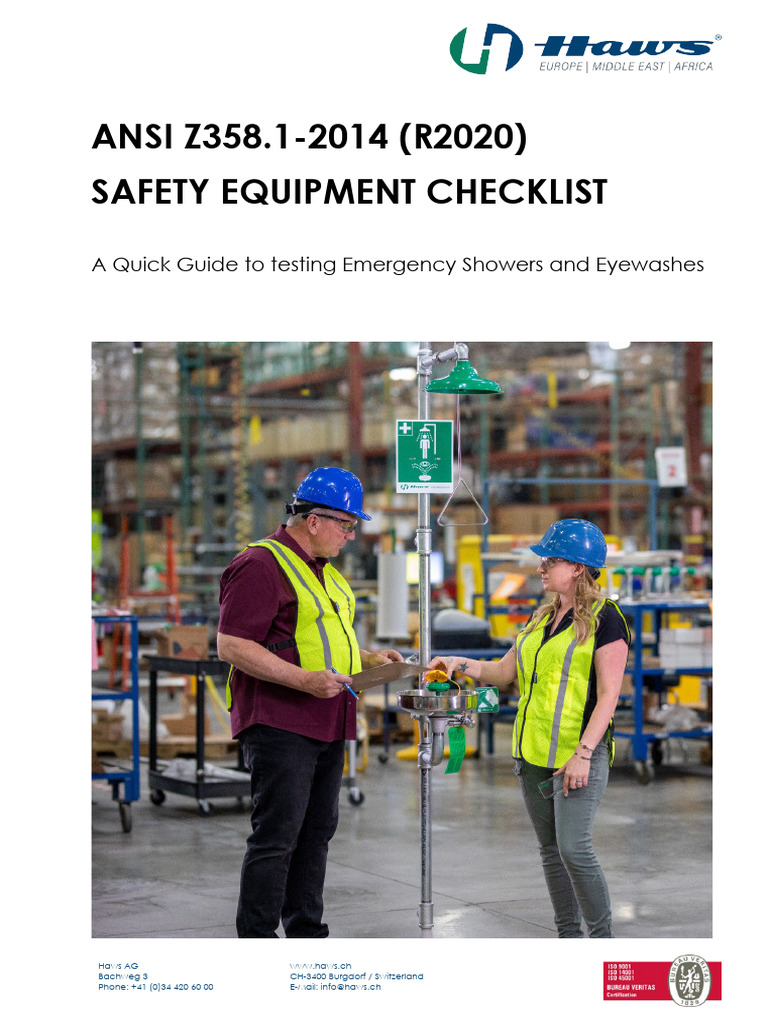 Safety Equipment Checklist | Download Free PDF | Shower | Mechanical ...