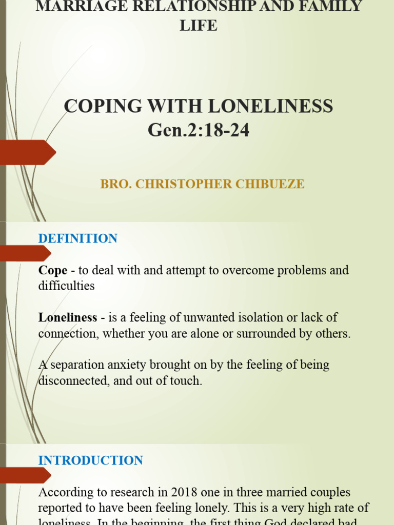 Coping With Loneliness | PDF | Loneliness | Emotions