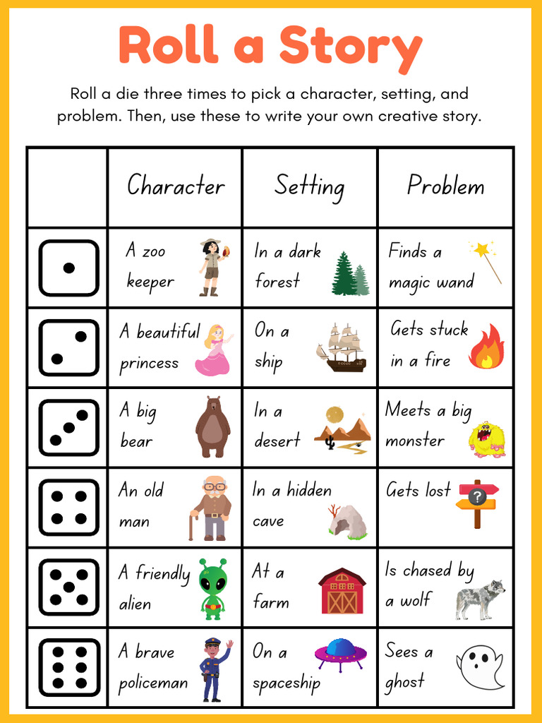 Roll A Story in English | PDF