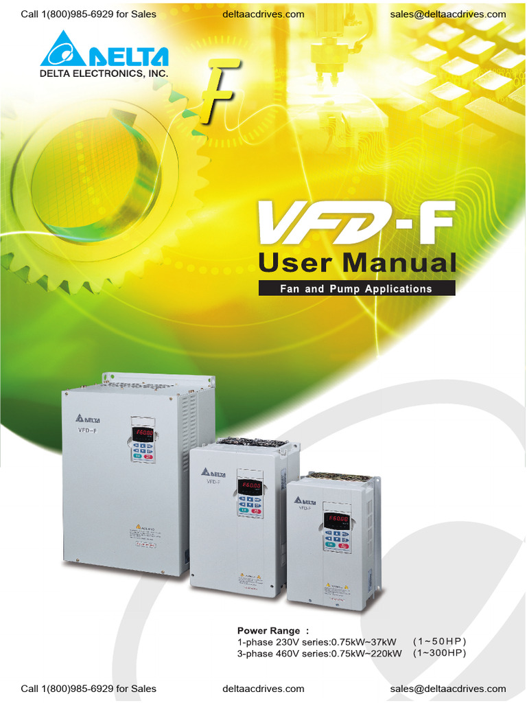 Delta VFD F User Manual | PDF | Power Supply | Alternating Current