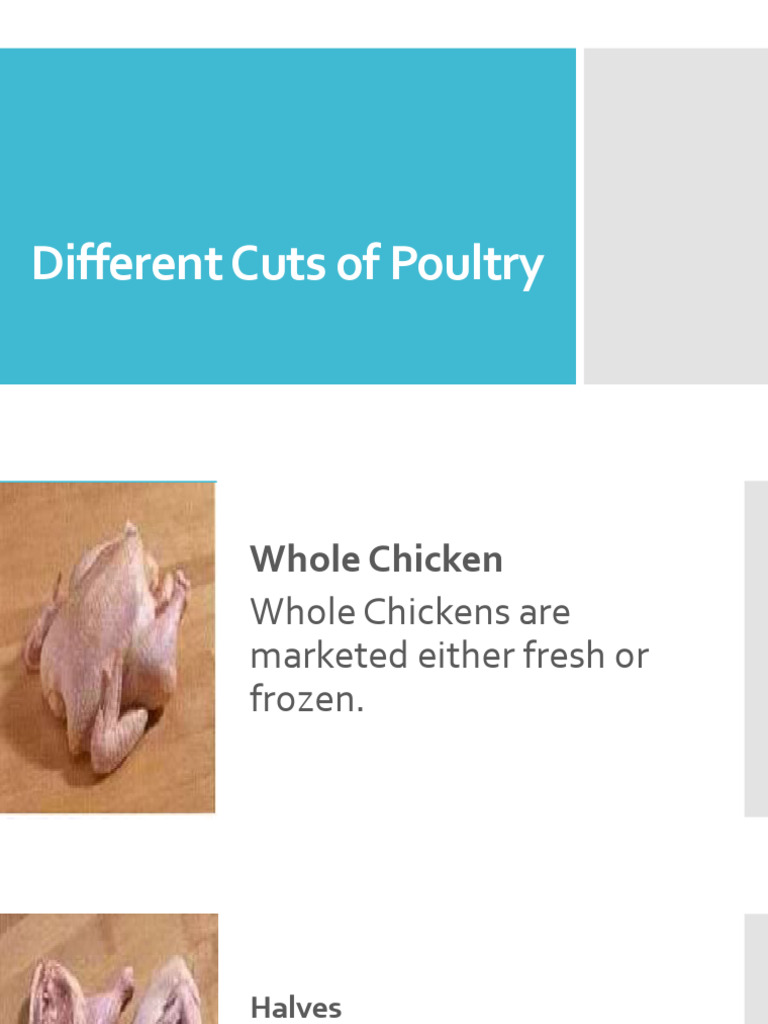 Different Cuts of Poultry | PDF