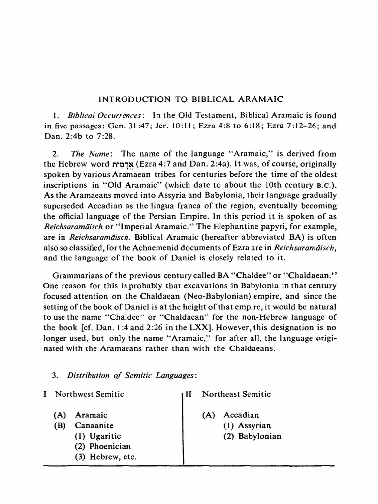 Introduction to Biblical Aramaic | PDF | Linguistics | Languages Of Asia