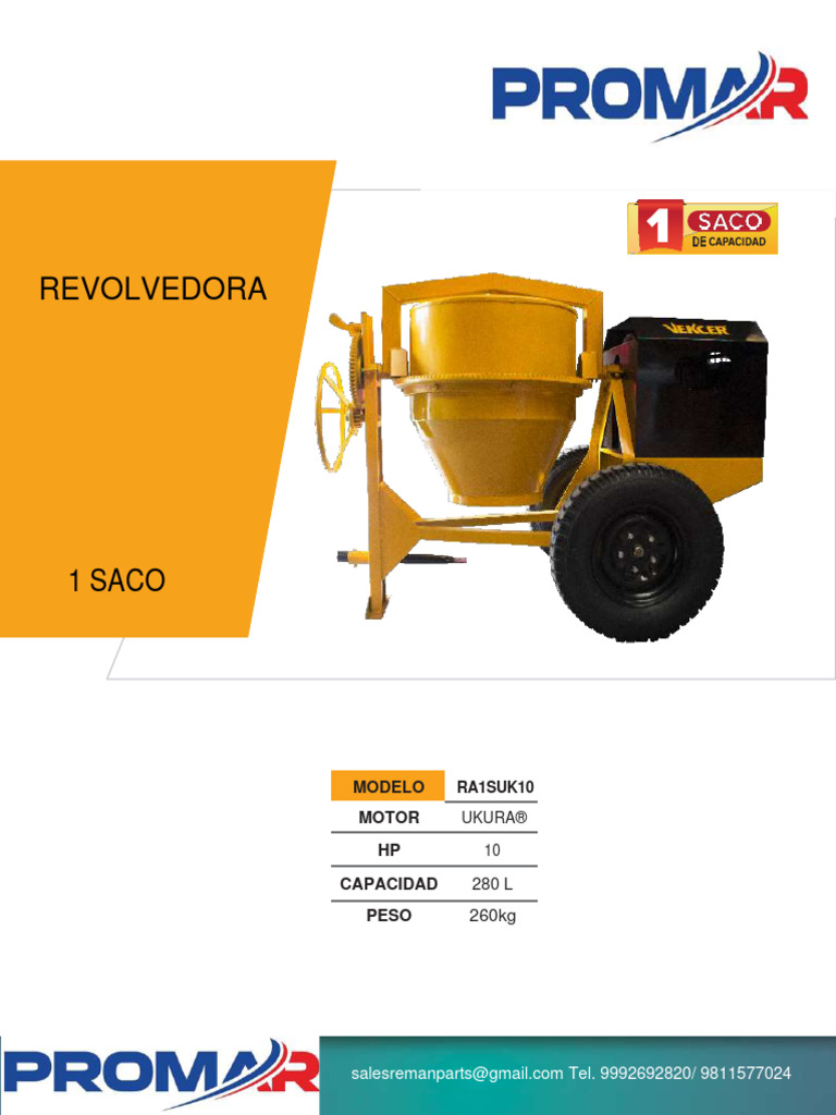 Ficha Tecnica de Revolvedora | PDF