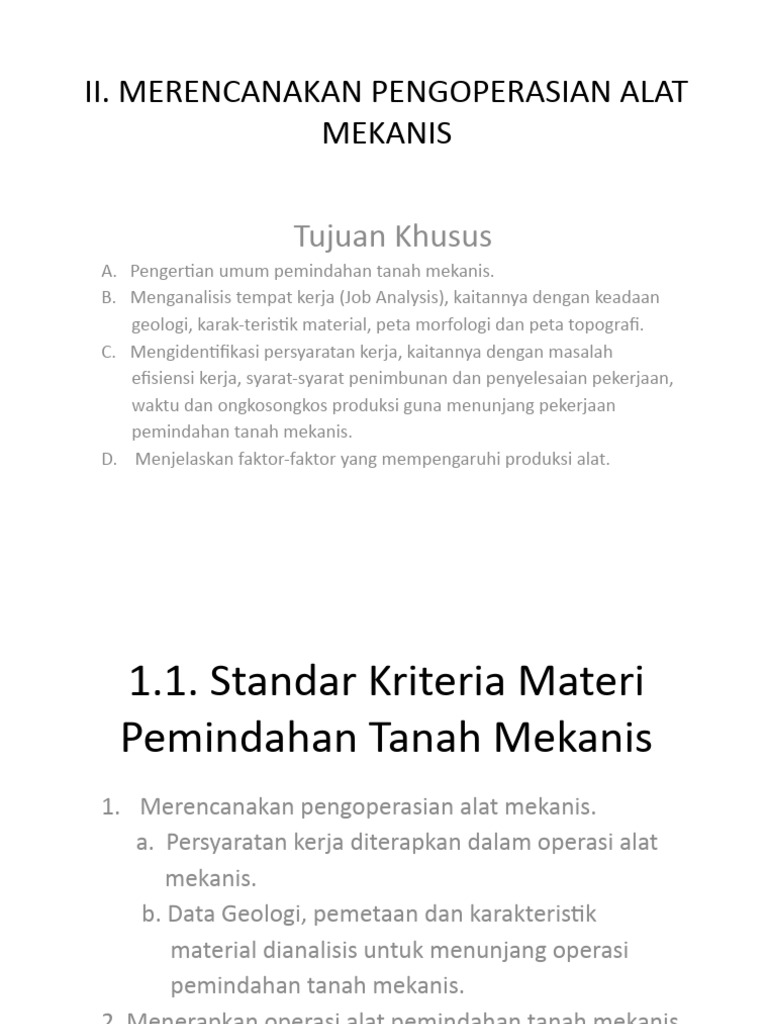 Pengertian Dasar Pemindahan Tanah Mekanis | PDF