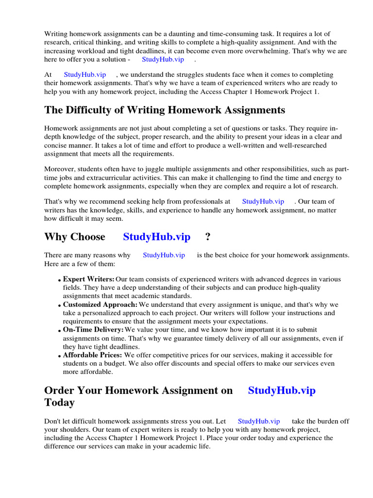 Exploring - Access Chapter 1 Homework Project 1 | PDF | Websites ...