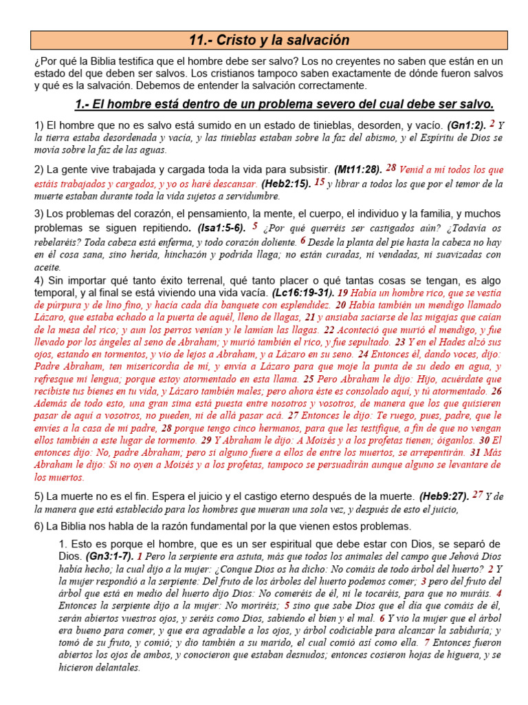 Leccion 11 Cristo y La Salvacion-Ok | PDF | Pecado | Salvación