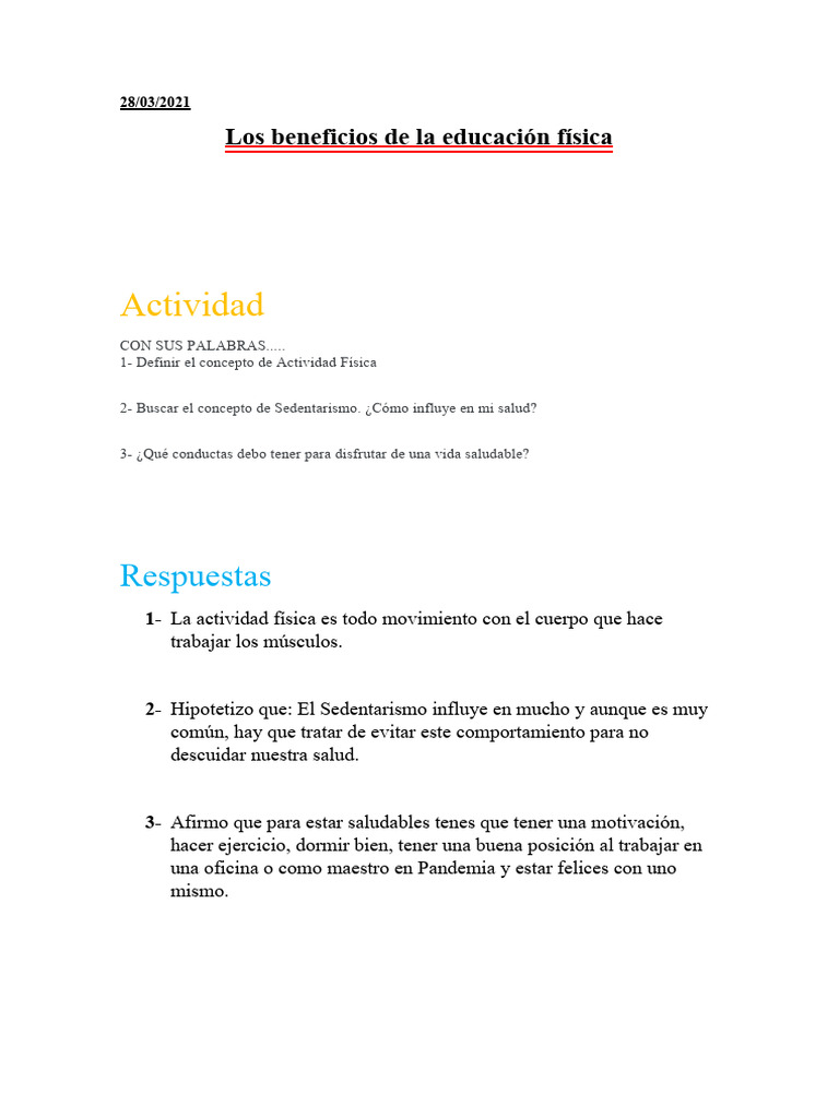 Trabajo de E.fisica | PDF