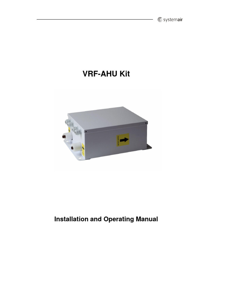 Vrf-Ahu Kit en 4 | PDF | Electrical Wiring | Pipe (Fluid Conveyance)