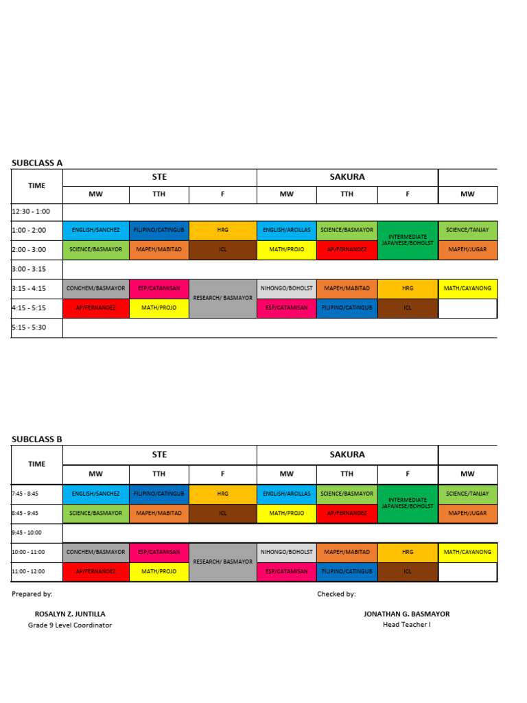 f2f Class Sched Sy 2021 2022 Final Na | PDF | Government Institutions | Government Agencies