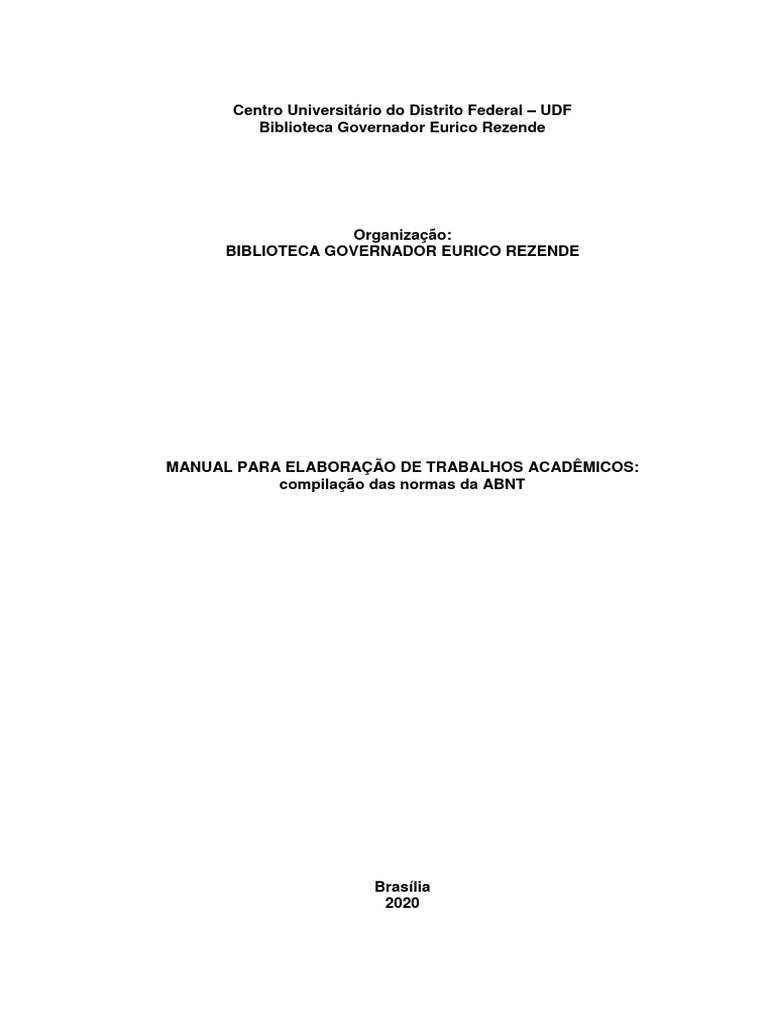 Manual TCC | PDF | Abstract (resumo) | Citação