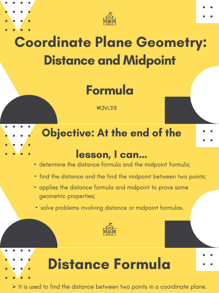 Distance Midpoint Formula | PDF