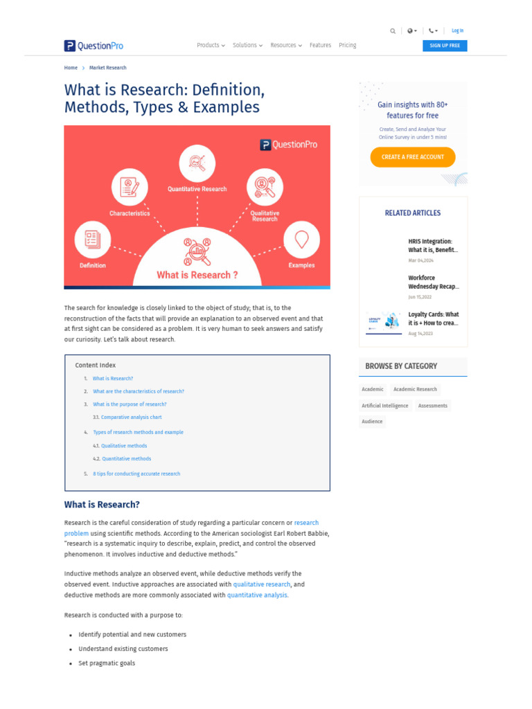 WWW Questionpro Com Blog What Is Research | PDF | Methodology | Quantitative Research