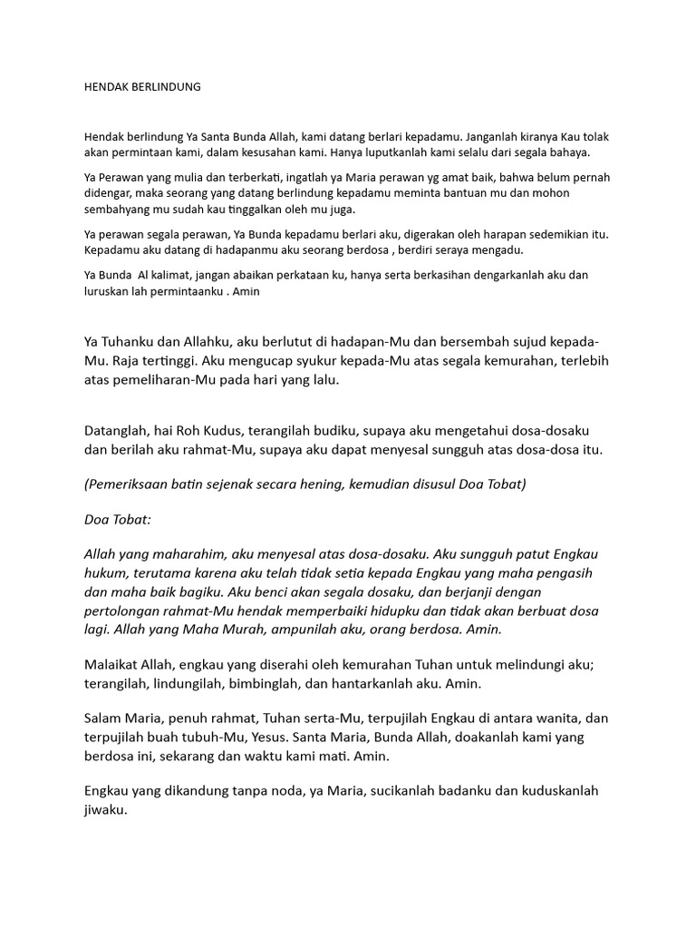 Handak Berlindung | PDF | Agama & Spiritualitas