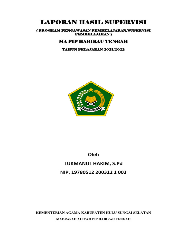 Laporan Hasil Supervisi | PDF