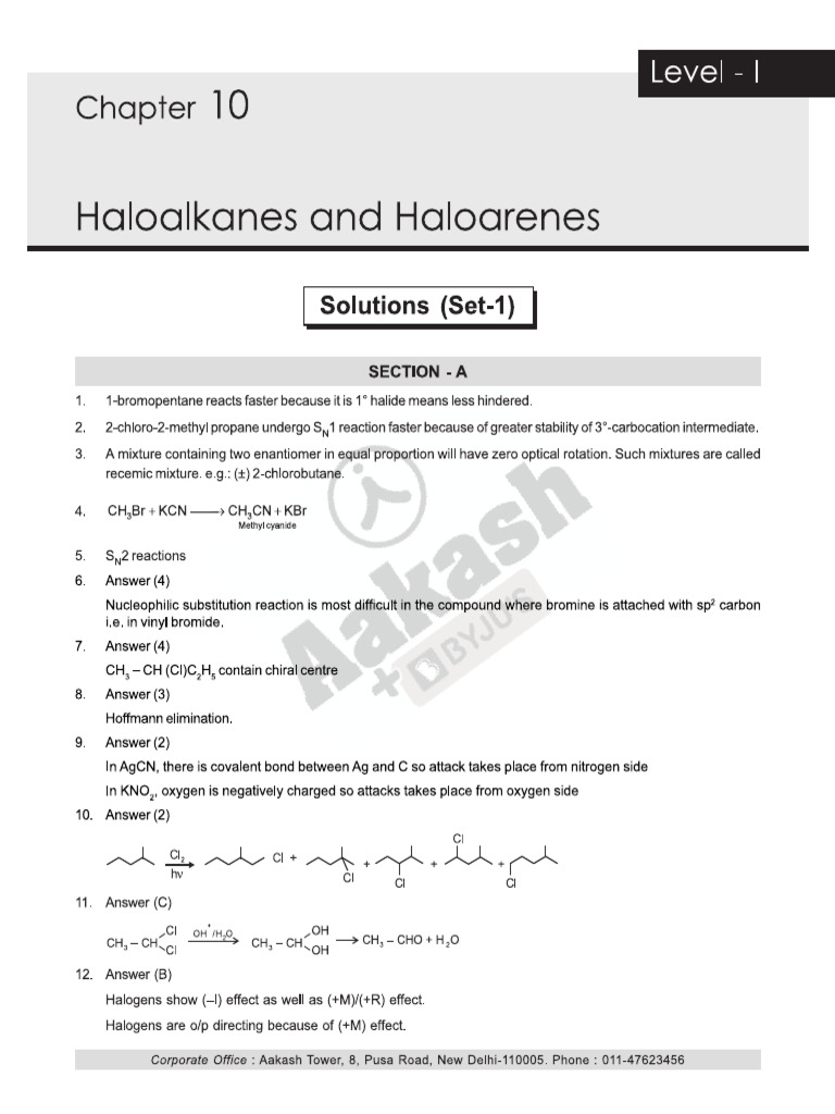 CLS MED 23 24 XII Che Package 4 Level 1 Chapter 10 | PDF