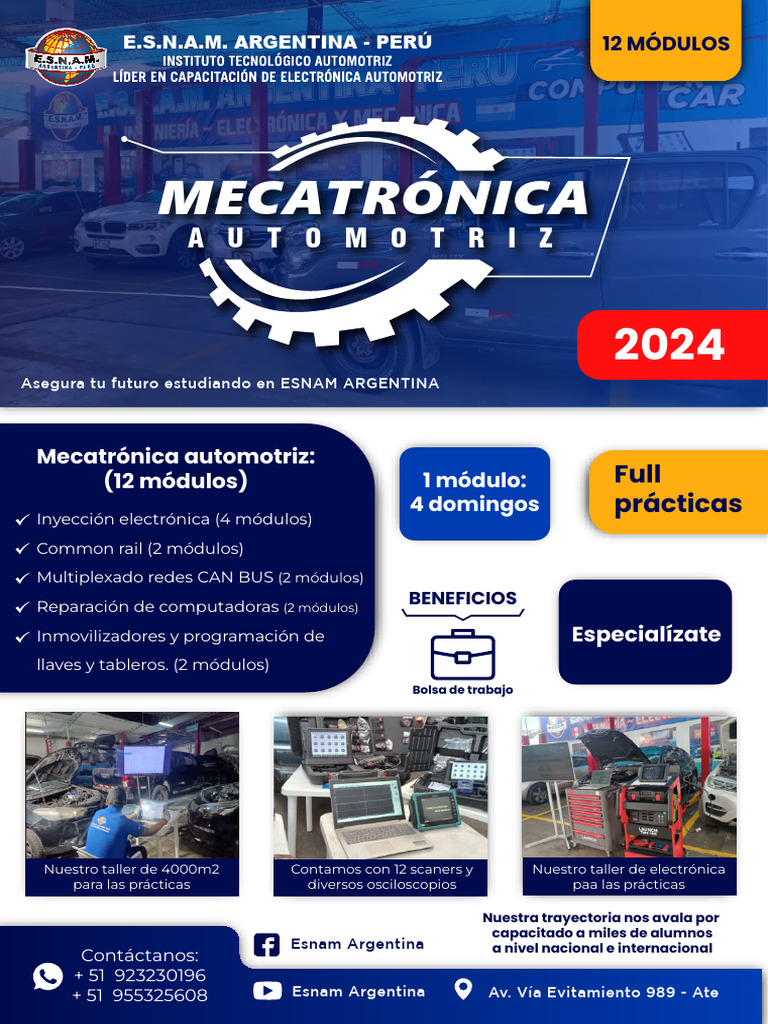Curso Mecatrónica Automotriz ESNAM | PDF | Tecnología de vehículos ...