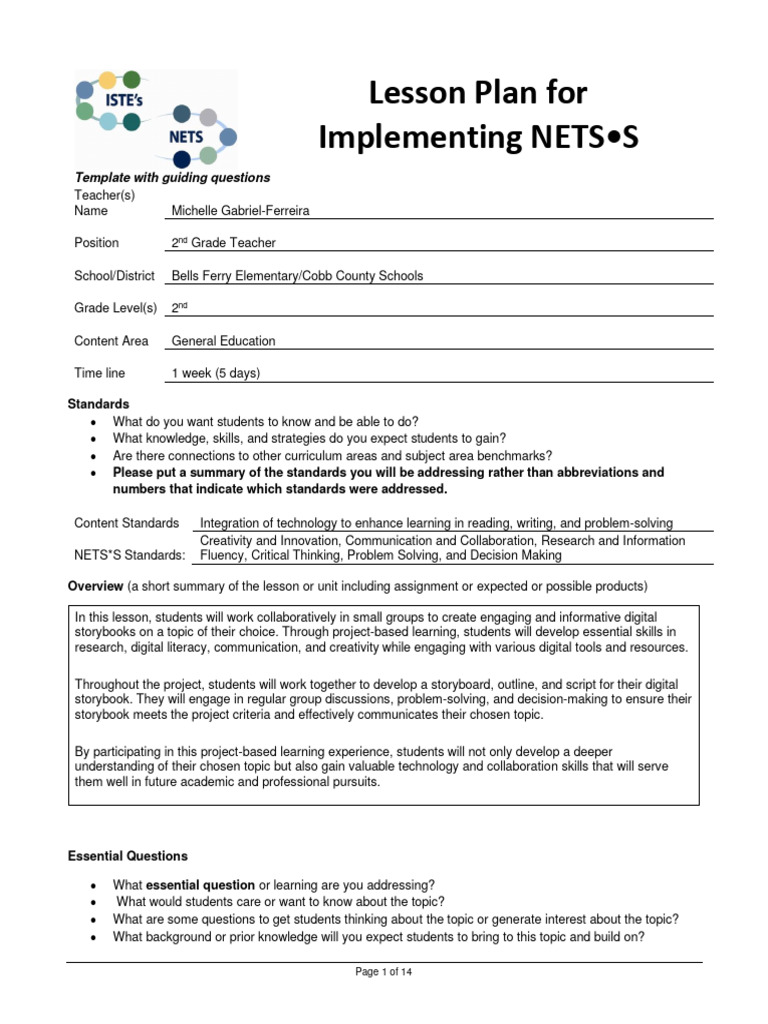 Lesson Plan Project | PDF | Learning | Collaboration