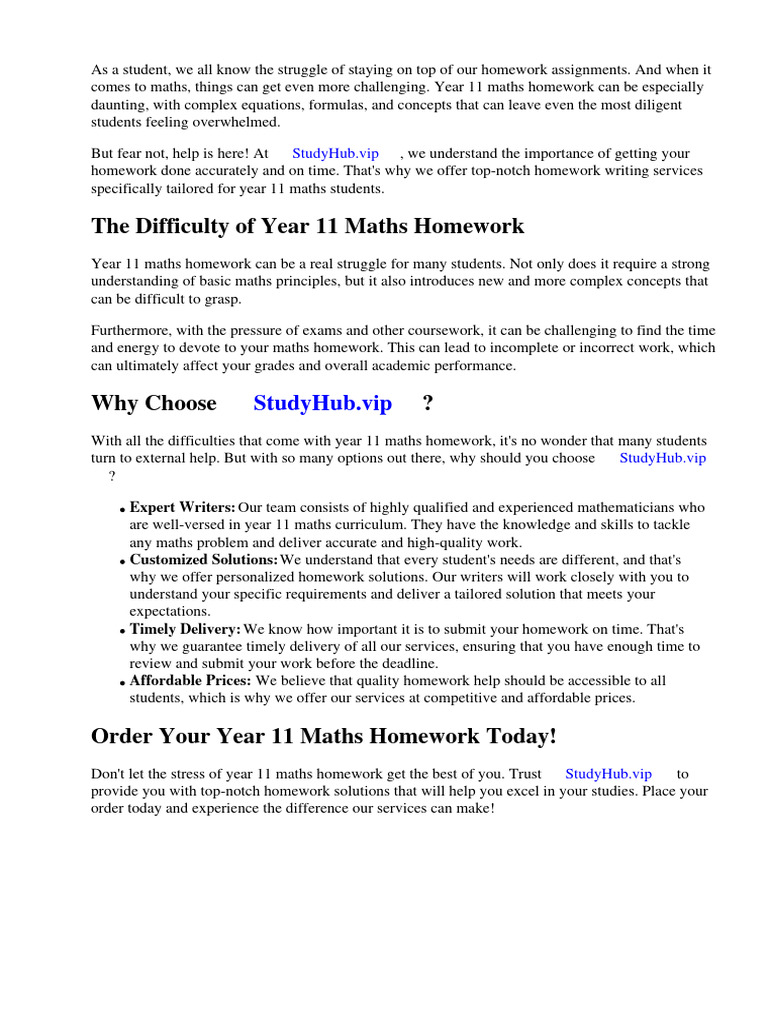 Year 11 Maths Homework Tes | PDF | Mathematics | Homework