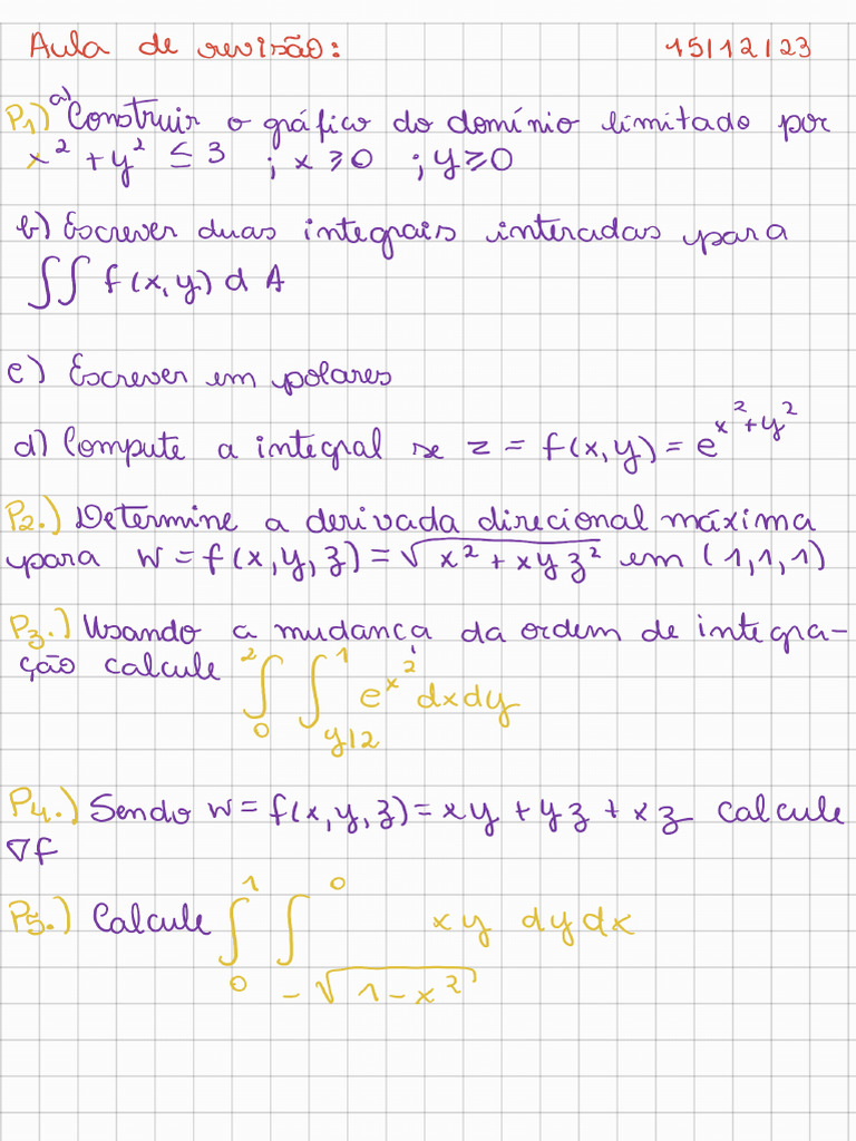 Aula de Revisão C3 - 1EE | PDF
