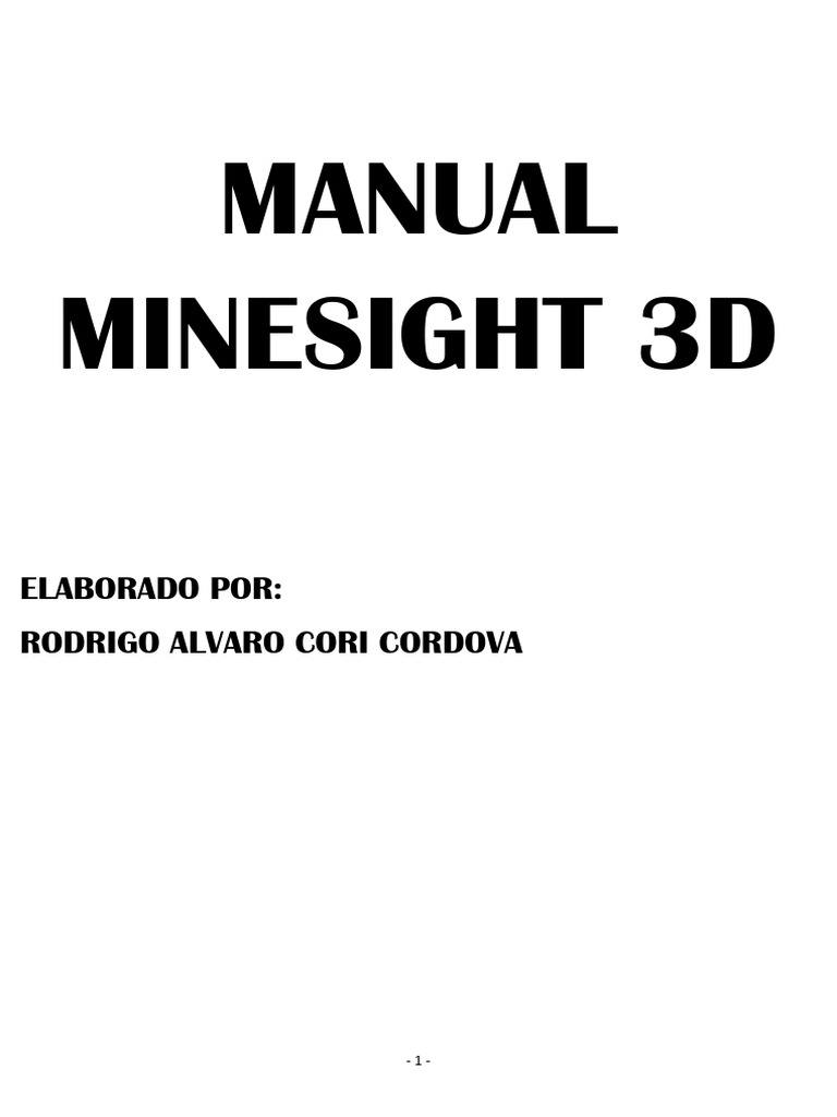 Manual de Minesight 3D: Unir Archivos DAT | PDF | Archivo de ...