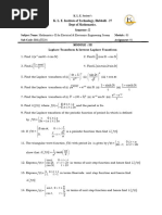 Practice Questions-Laplace Transforms | PDF