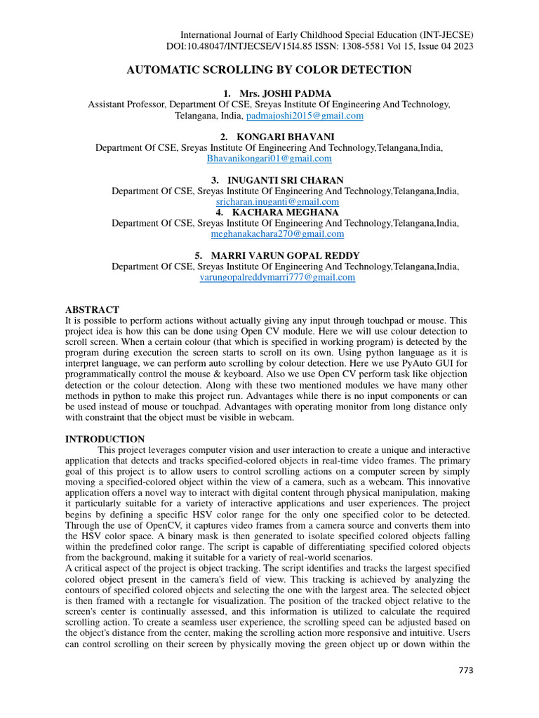 AUTOMATIC_SCROLLING_BY_COLOR_DETECTION | PDF | Deep Learning | Computer Vision