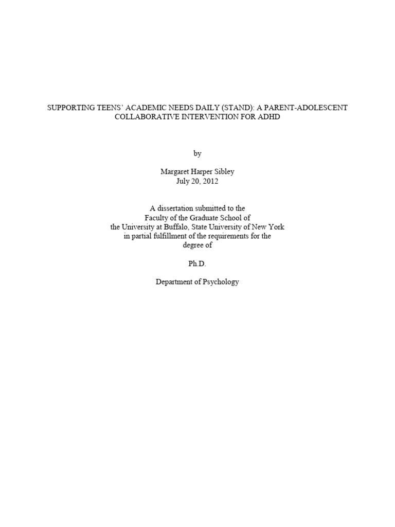 Supporting Teens' Academic Nee | PDF | Attention Deficit Hyperactivity ...